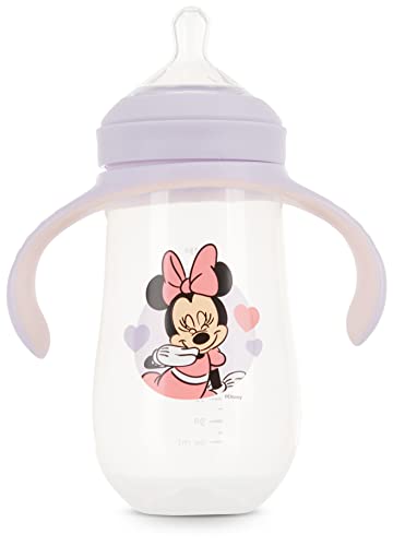 Disney Sippy Cups for Toddlers, Learner Sippy Cups for Kids with Pacifier, BPA-Free Trainer Cup with Handles, Leak-Proof Minnie Mouse and Mickey Mouse Sippy Cups, Perfect Unisex Gift for Children