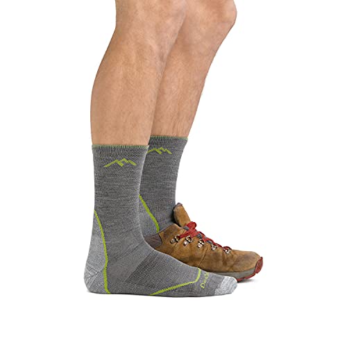Darn Tough Men's Light Hiker Micro Crew Lightweight with Cushion Sock (Style 1972) - Black, Large