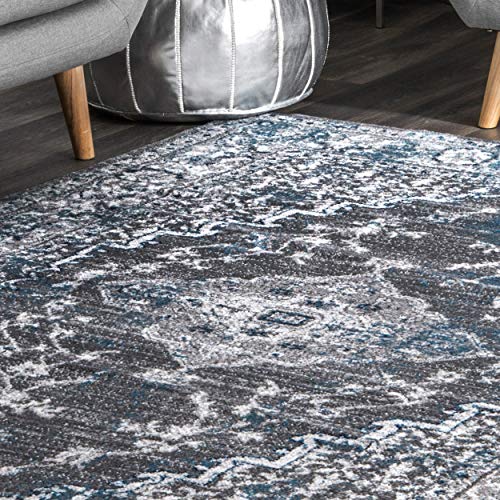 nuLOOM Transitional Medallion Lucille Area Rug, 5x8, Grey
