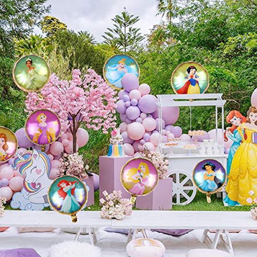 Disney Princess Balloons Bouquet ,Disney Princess Party Supplies Balloon Bouquet Decorations with 8 Princesses