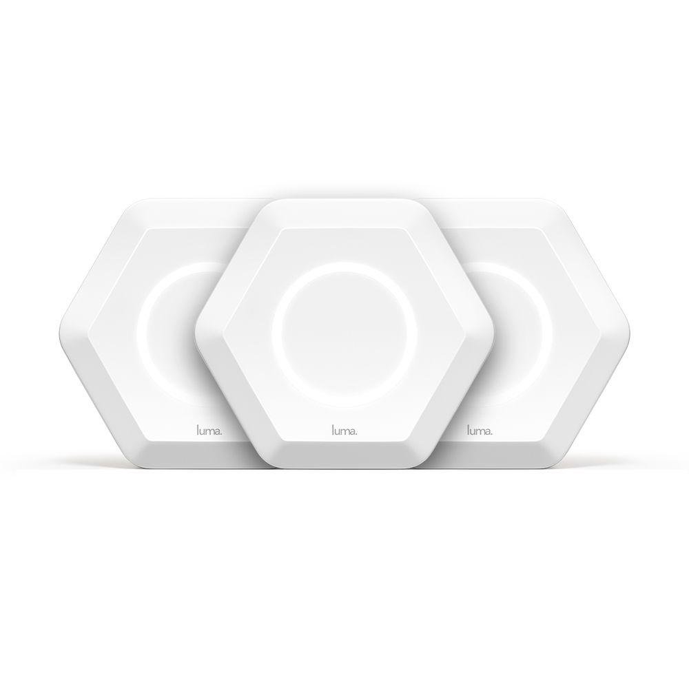 Luma Whole Home WiFi (3 Pack - White) - Replaces WiFi Extenders and Routers, Free Virus Blocking, Free Parental Controls, Gigabit Speed