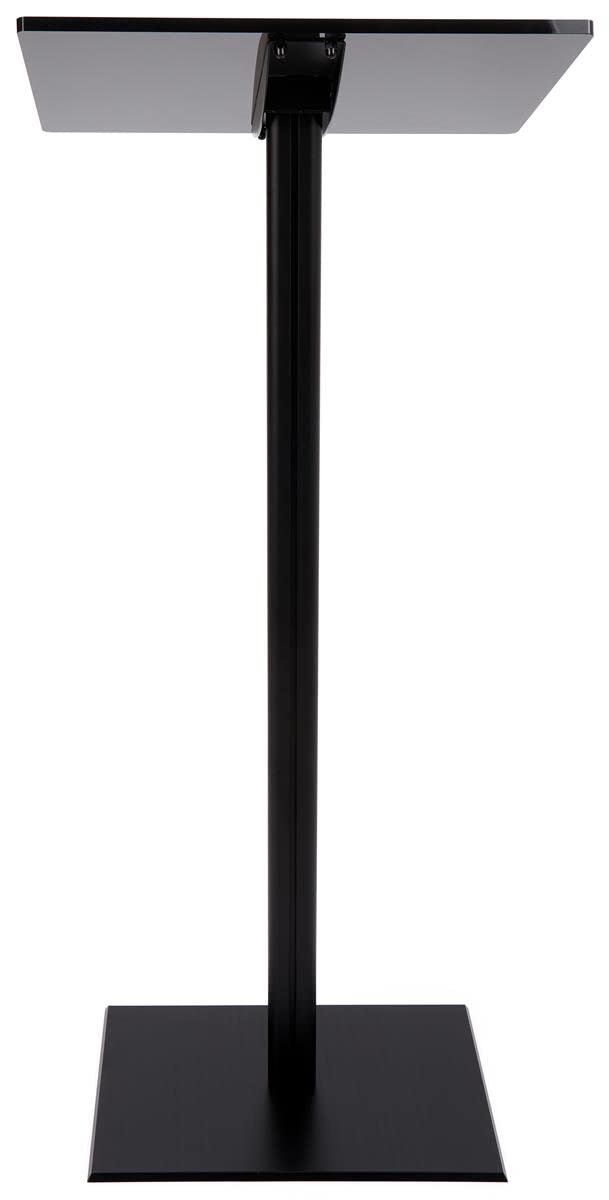Displays2go CLRLECBNDB Floor Standing Speaking Podium, Slanted Top, Quick Assembly, Black