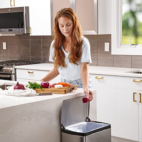 Plasticplace Trash Bags │simplehuman (x) Code J Compatible ”‚White Drawstring Garbage Liners 10-10.5 Gallon / 38-40 Liter │ 21" x 28", 50 Count (Pack of 1)