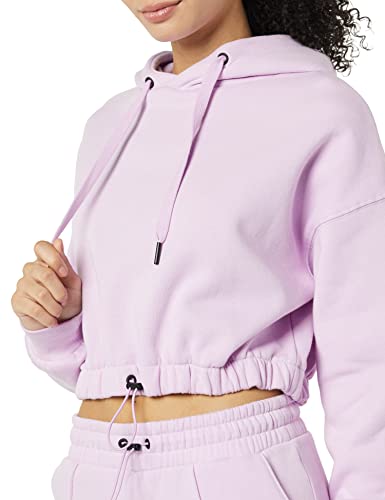 Core 10 Women's Super Soft Cropped Length Hoodie Sweatshirt, Lilac, Small