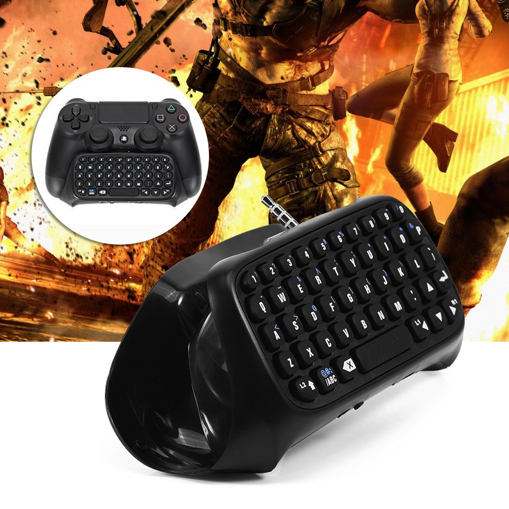 Ciglow Bluetooth Keyboard for PS4,Mini Gaming Keyboard Chatpad for PS4 Controller Easy to Operate