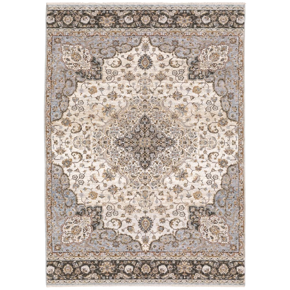Sphinx Maharaja Area Rug 660J1 Casual Ivory Rings Loops 3' 3" x 5' Rectangle