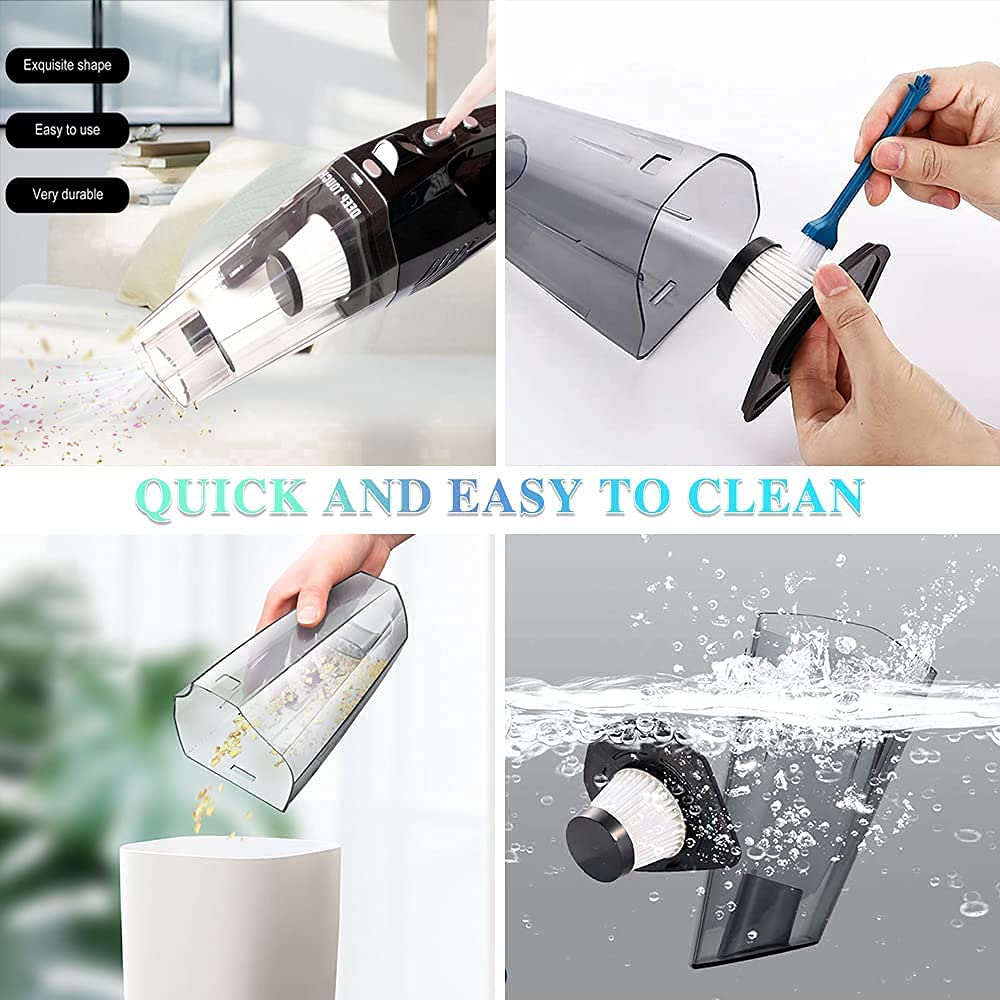 Deep Touch Car Vacuum Cleaner High Power Handheld Vacuum LED 12V Car Vacuum Auto Accessories Cleaning Kit for Car Interior 16 Ft Cable