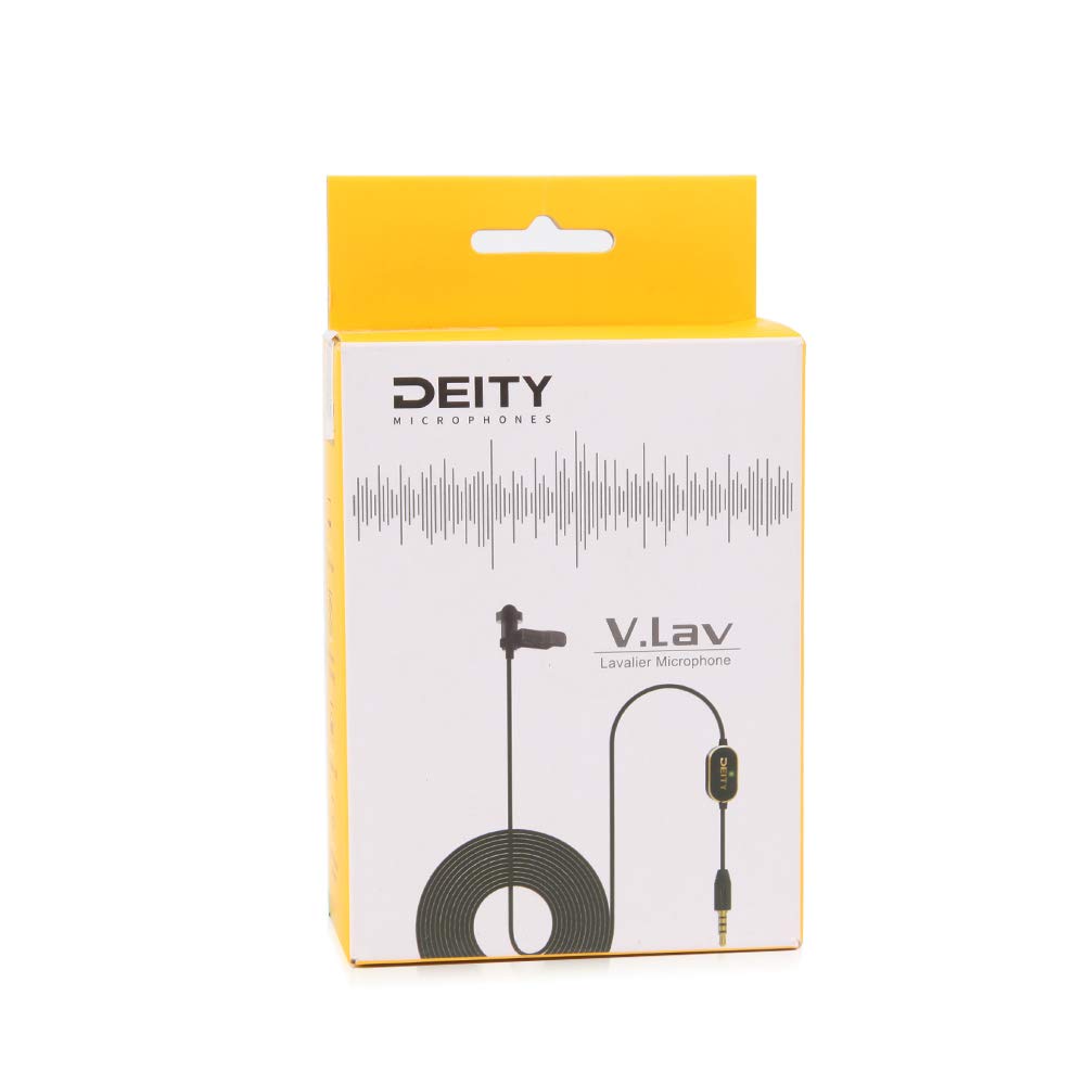 Deity V.Lav Pre-Polarized Lavalier Lapel Microphone Omnidirectional Condenser Mic for DSLRs Camcorders Smartphones Handy Recorders Laptop Bodypack Transmitters Tablets