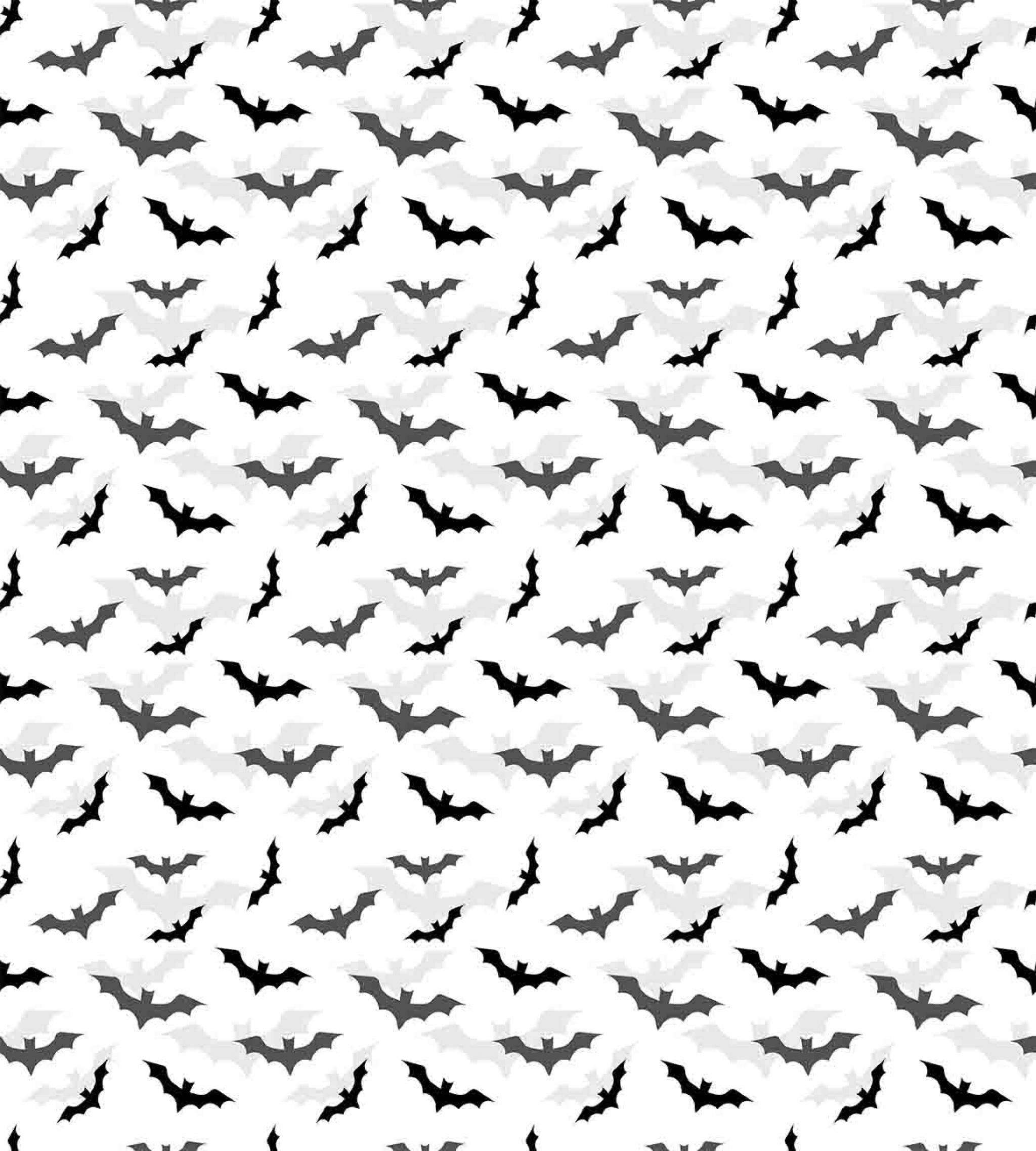 Lunarable Goth Duvet Cover Set, Halloween Concept Silhouette of Flying Bats and Shadows Pattern, Decorative 3 Piece Bedding Set with 2 Pillow Shams, King Size, White Grey