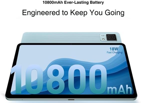 DOOGEE T10 Android Tablet 2K HD 10.1 inch, 8+7GB RAM 128GB ROM(TF 1TB), Octa-Core Android 12 OS, Battery 8300mAh, 2.4/5G WiFi&Bluetooth 5.0, 13MP+8MP Camera, TÜV Low Bluelight Tablet for Kids(Blue)