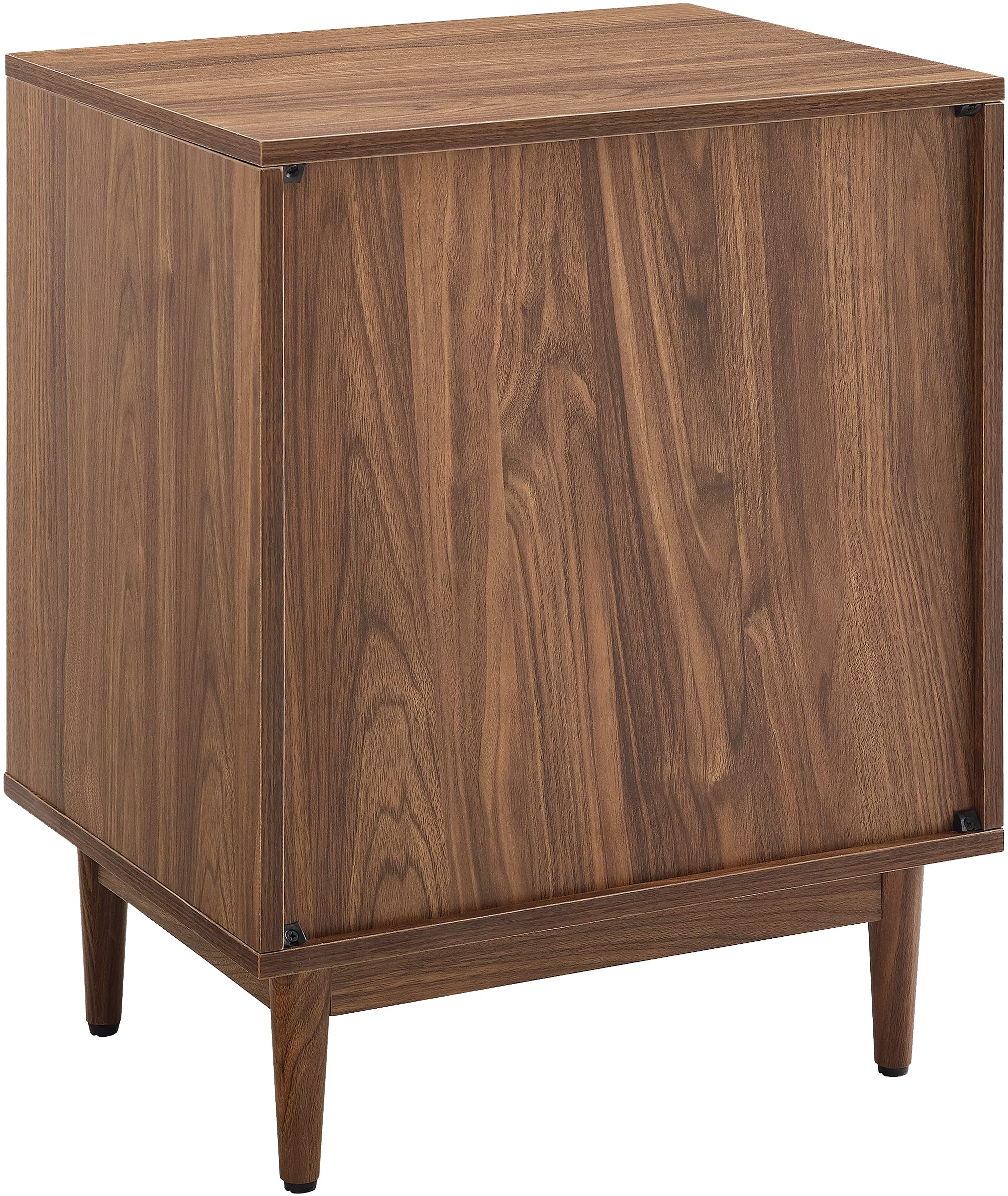Crosley Furniture CF1117-WA Liam Mid-Century Record Storage End Table, Walnut