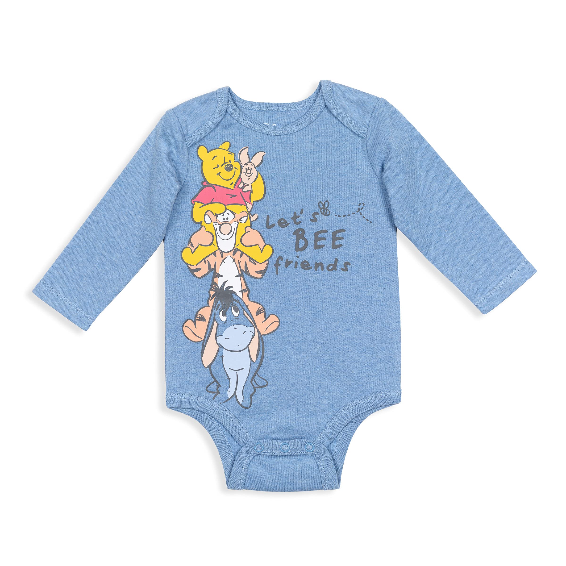 Disney Winnie the Pooh Eeyore Tigger Piglet Infant Baby Boys 5 Pack Bodysuits 12 Months