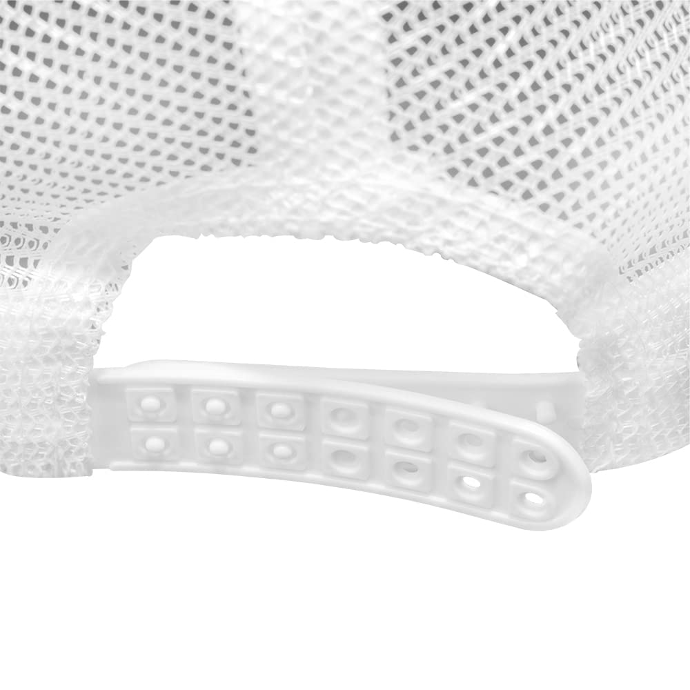 DSRTE 3PCS Blanks Trucker Hats Polyester Summer Mesh Cap with Adjustable Snapback Strap for Sublimation DIY (White)