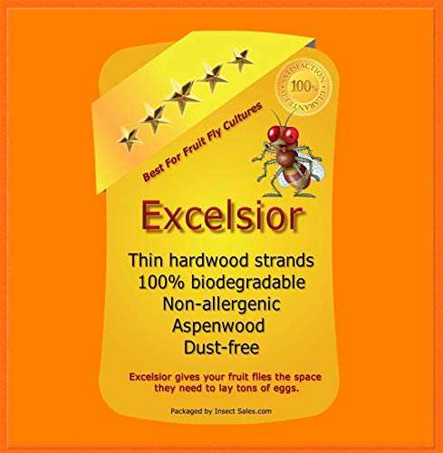 Insectsales.com Excelsior (Aspen Wood) Fine Fiber to Make Fruit Fly Cultures⦠(10 Pack)