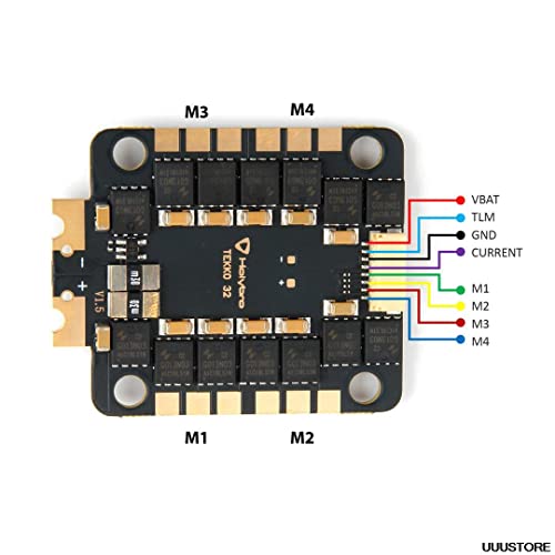 Tekko32 F4 Metal 50A Blheli_32 3-6S 30.5X30.5mm 4 in 1 Brushless ESC for RC FPV Racing Drone