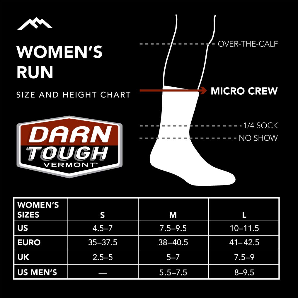 Darn Tough Vermont Soul Micro Crew Ultra-Lightweight Gray MD (US 7.5-9.5)