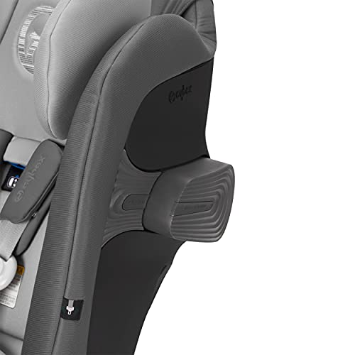 Cybex Eternis S, All-in-One Convertible Car Seat, 12-Position Height-Adjustable Reclining Headrest, Side Impact Protection, Manhattan Grey, 120 lb