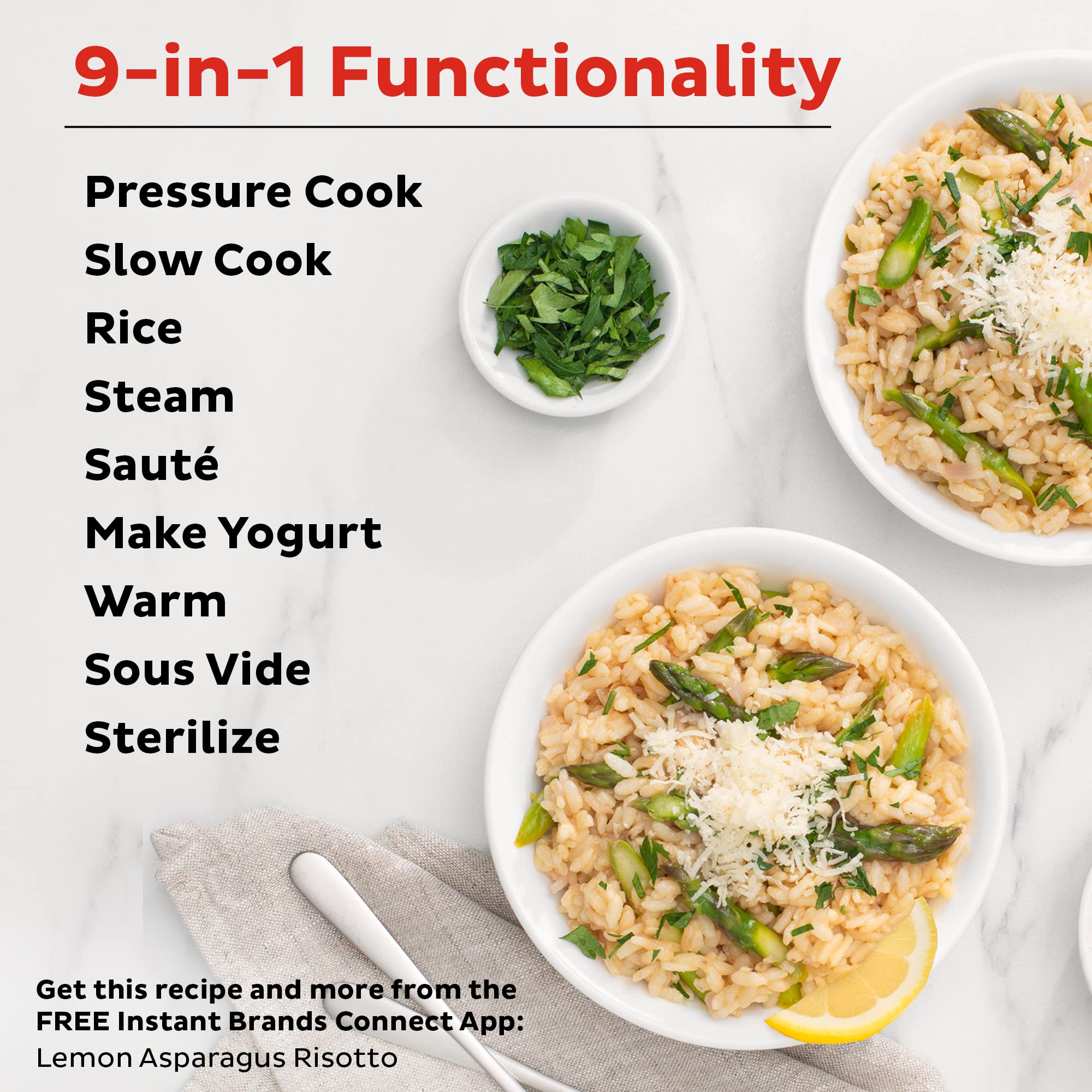 Instant Pot Duo Plus 9-in-1 Electric Pressure Cooker, Slow Cooker, Rice Cooker, Steamer, Sauté, Yogurt Maker, Warmer & Sterilizer, Includes App With Over 800 Recipes, Stainless Steel, 8 Quart