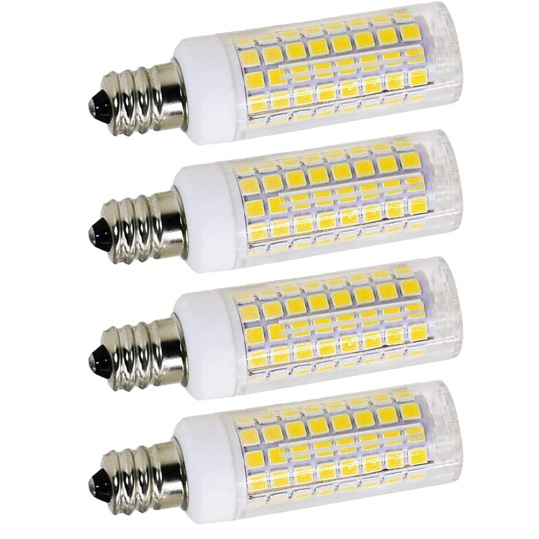 DSXR E11 led Bulb 75w 100w Halogen Bulb Replacement, JD T4 e11 Mini Candle Holder Base 110V 120V 130 Voltage Input Bulb.