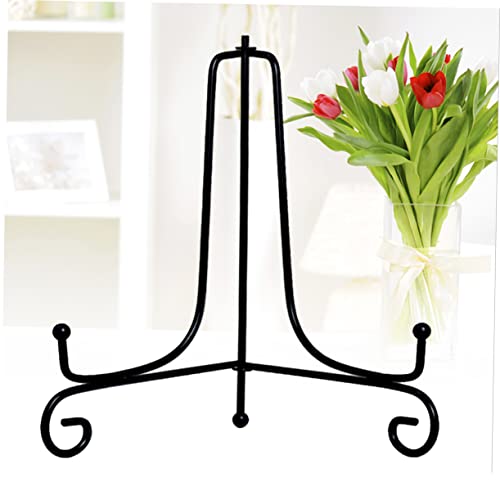 Veemoon Medal Display Frame Plate Display Stand Iron Easel Dish Holder Iron Display Stand Hanging Rack Bracket Ceramic Plate Black Dish Rack The Medal