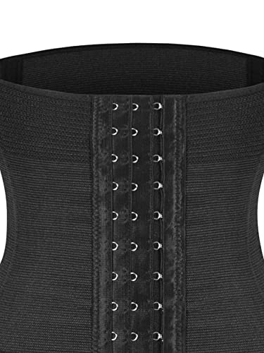 Verdusa Women's Underbust Sport Girdle Waist Trainer Slimming Corsets Hourglass Body Shaper Black S