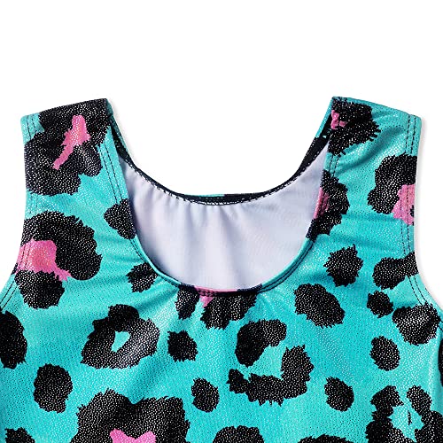 EQSJIU Girls Leotards For Gymnastics Size 5/6 Years Old 5t With Shorts Pink Leopard Blue Biketard Hot Pink Green Dance Clothes Outfits