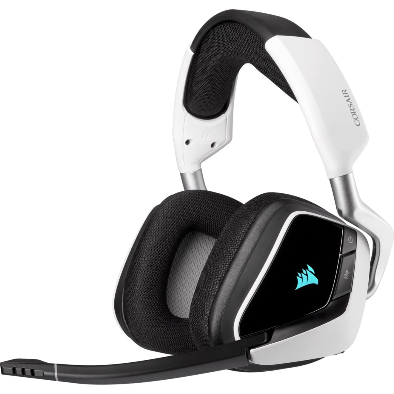 Corsair Gaming VOID RGB Elite Wireless Premium Gaming Headset with 7.1 Surround Sound, White (Renewed)