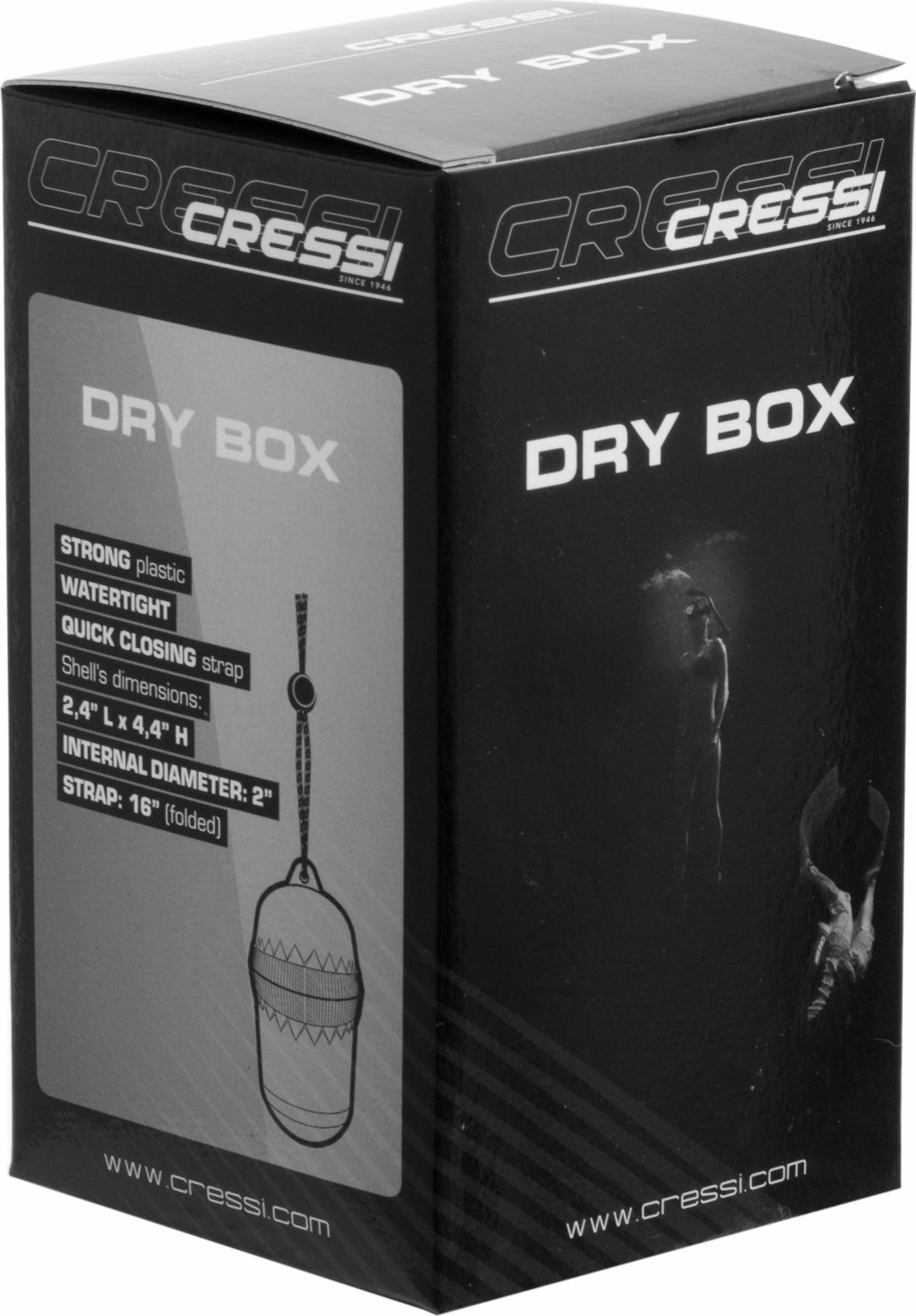 Cressi Watertight Dry Box - Store Objects Securely and Protect from Sand, Dust, and Debris