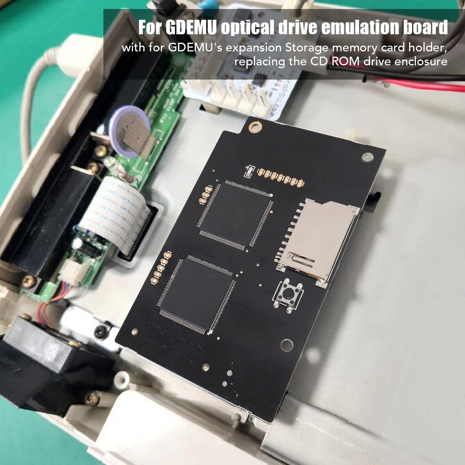 Focket Optical Drive Simulation Board, V5.15b Remote Storage Card Mount Kit for Dreamcast Console, Suitable for Sega Dreamcast Game Console VA1 Version Console, for Game Playing