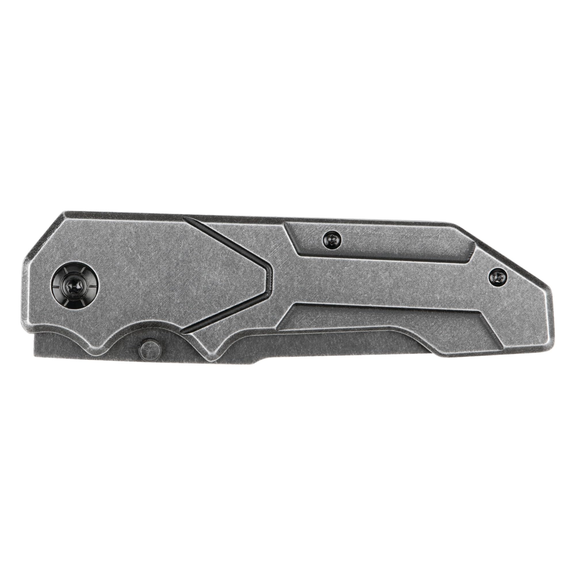 Performance Tool W9357 Non-Reflective Black Tanto Blade Pocket Knife with Inline Blade Lock and Pocket Clip - 8-1/4-Inch Overall Open Length