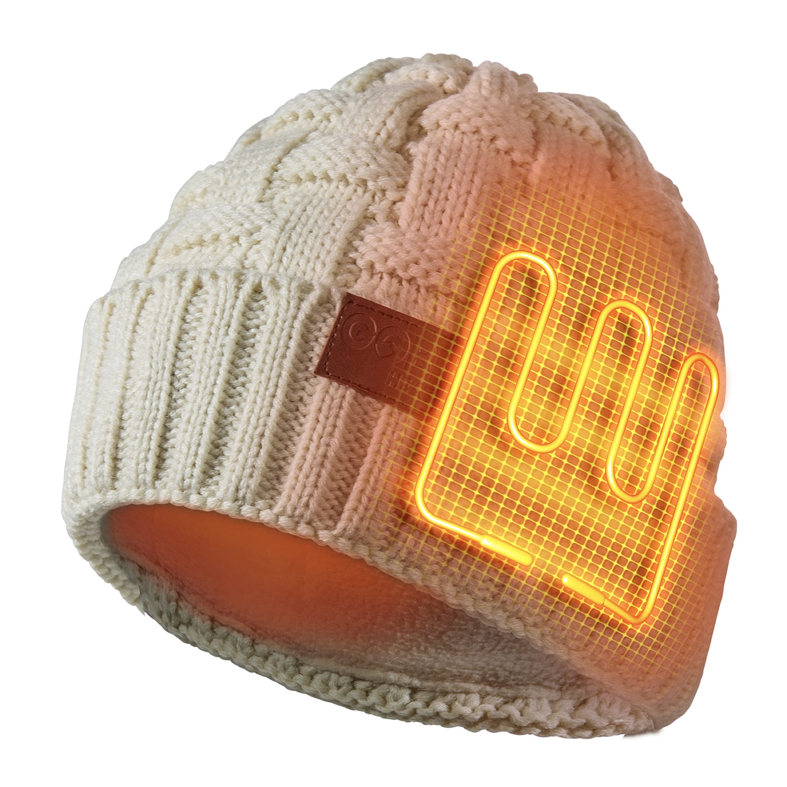 Crest Women's 2 Zone Heated Beanie | 7.5 Hours of Heat | Heated Hat | with Battery & Charger | Machine Washable | All Day Warmth