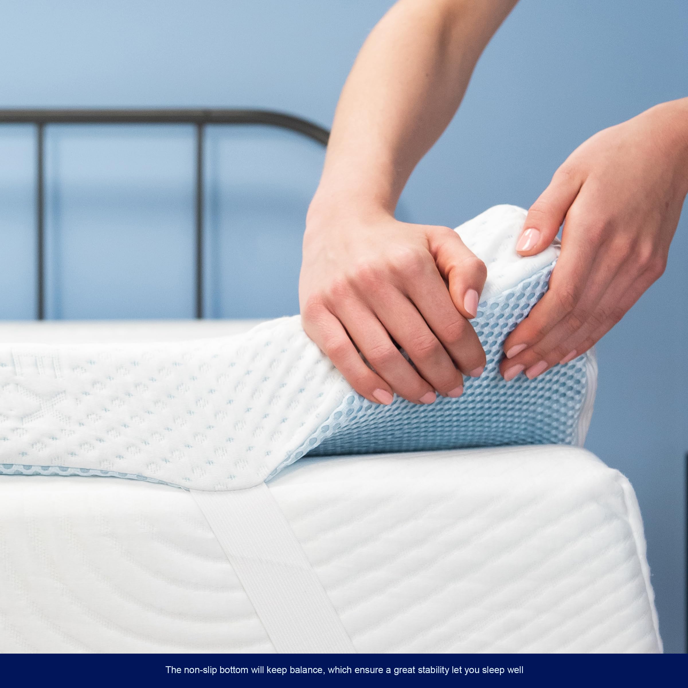 subrtex Mattress Topper Protector Cover Twin XL - Cover Only- 4-Inch Machine Washable Mattress Topper Encasement Rayon Made from Bamboo Removable Non-Slip Bedding