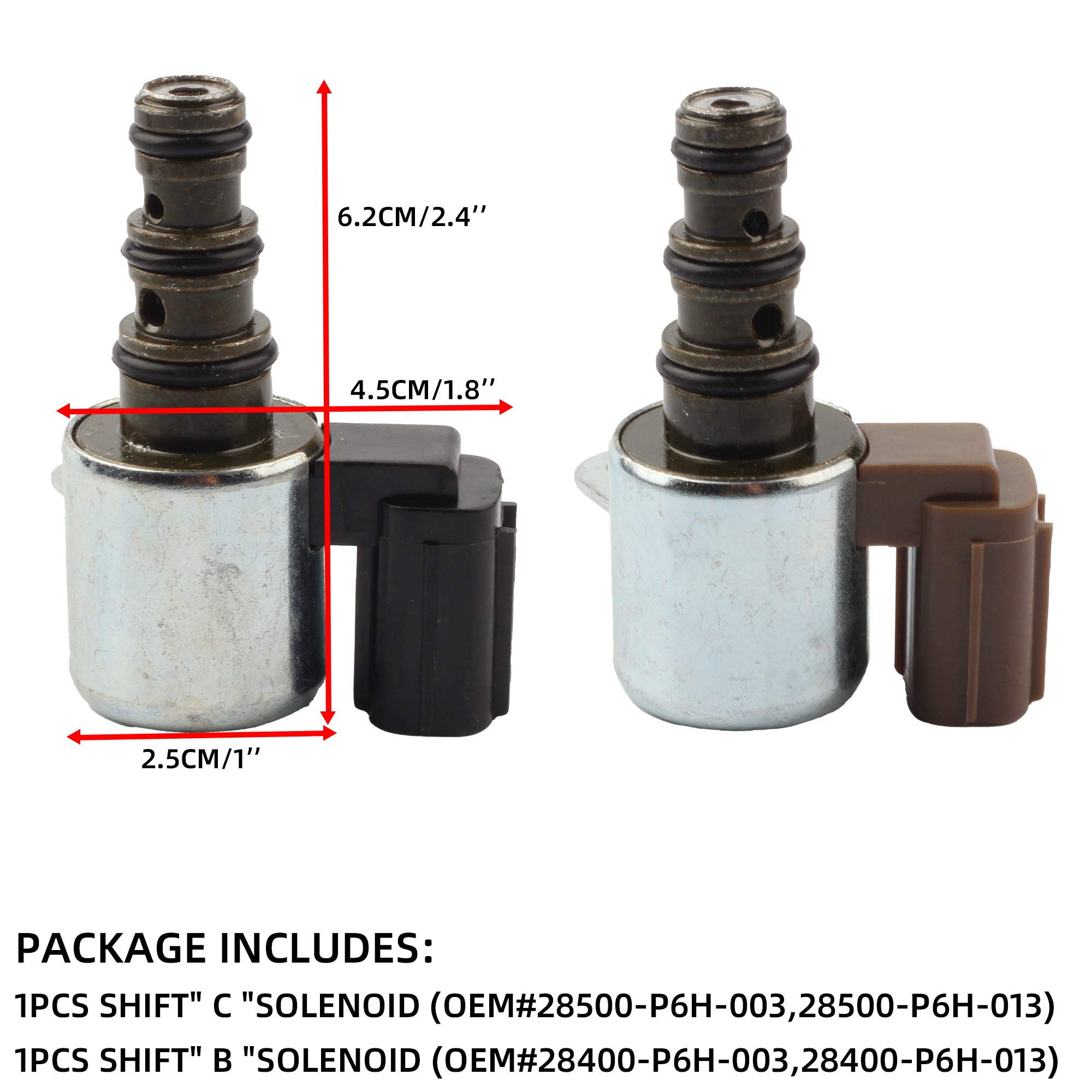 Dasbecan 28400-P6H-013 Transmission Shift Control Solenoid Valve B&C Shift Solenoid Compatible With 1998-2002 Honda Accord 2.3 L4 1998-1998 Honda Odyssey 2.3 L4 Repalce# 28500-P6H-013