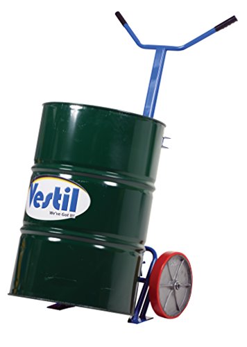 Vestil DBT-1200-P Steel Drum Truck with Y Handle, Poly-On-Steel Wheels, 800 lbs Load Capacity, 60" Length X 29" Width