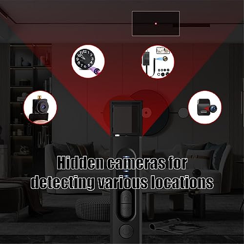 Hidden Camera Detector, Anti-Spy Detector, Hidden Device GPS Detector, Camera Detector, Bug Detector, Privacy Protector, RF Wireless Signal Scanner for Hotels Office Home Travel, 5 Levels Sensitivity