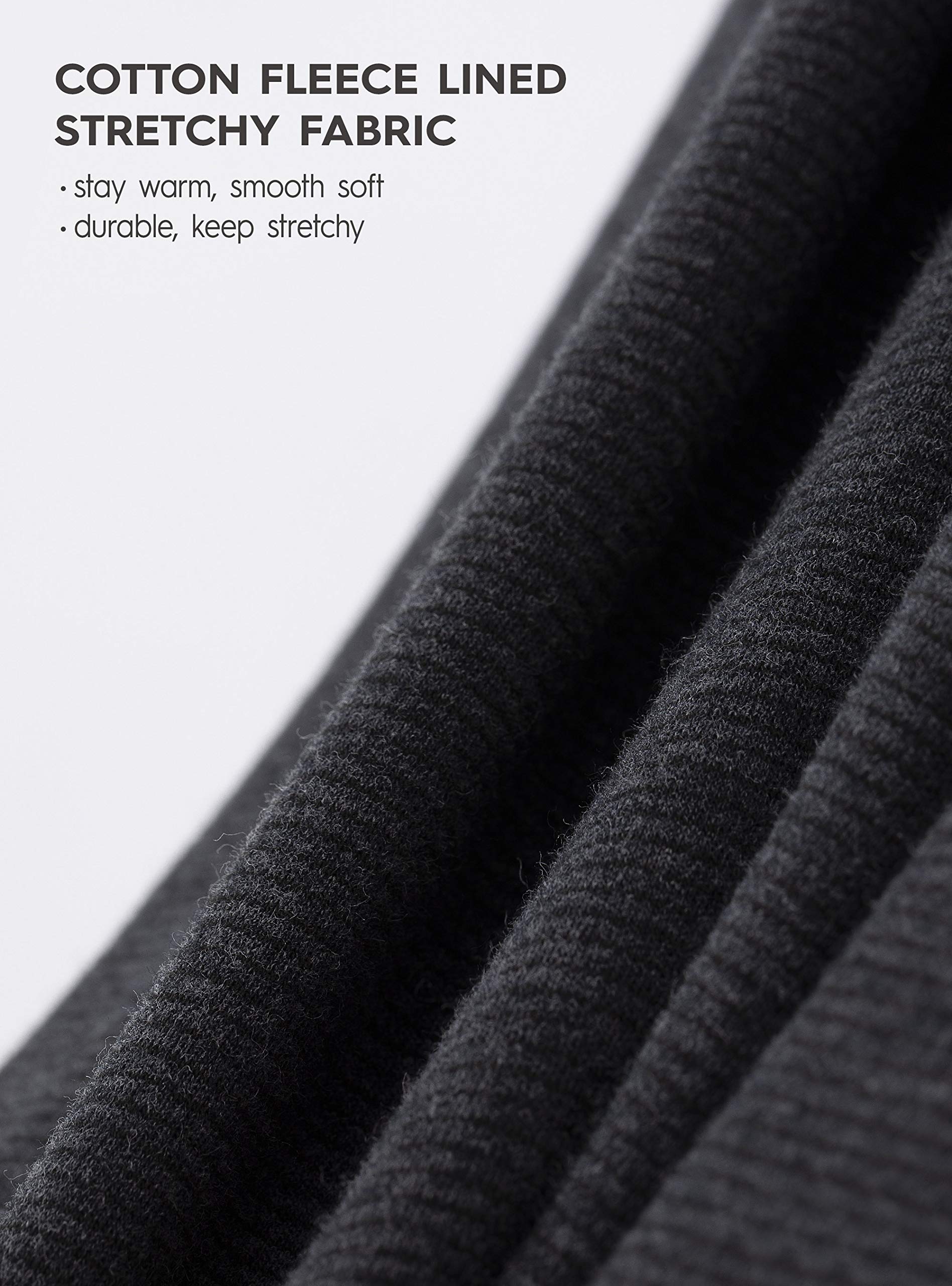 DAVID ARCHY Men's Cotton Fleece Lined Shu Velveteen Stripe Ultra Soft Winter Warm Top & Bottom Thermal Set Long John with Fly (L, Dark Gray Stripe)