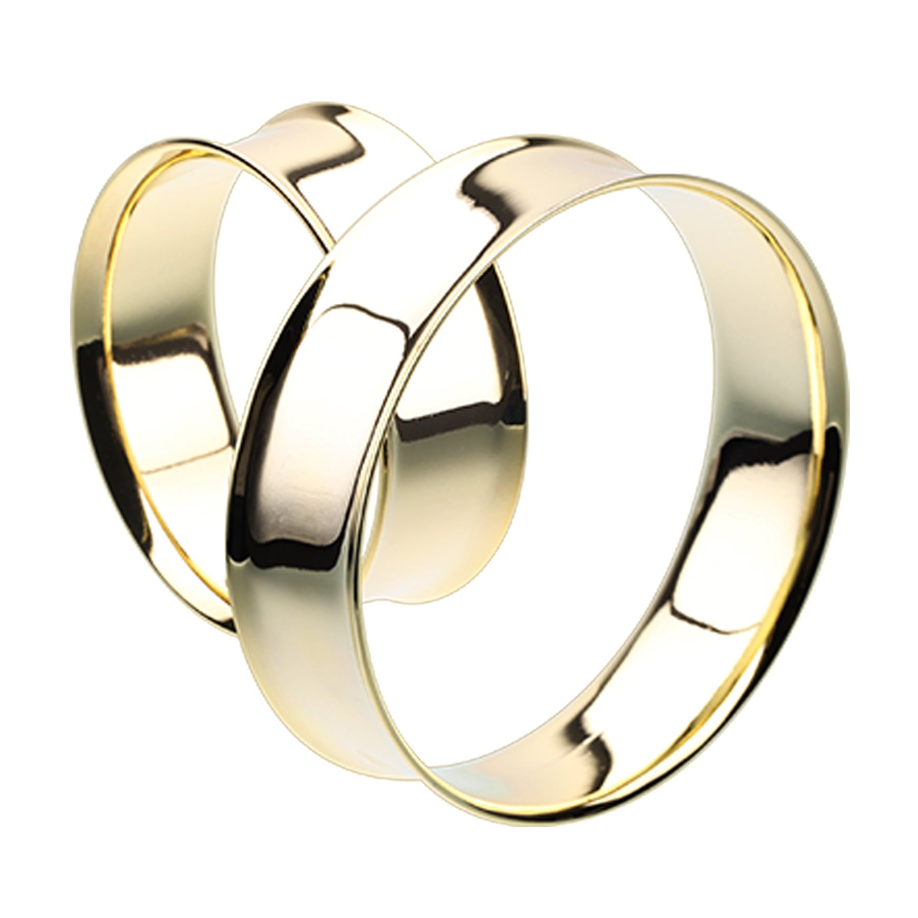 Cosmic - Plugs Supersize Gold Plated Double Flared Ear Gauge Tunnel Plug - 1-1/2" (38mm) - Sold as a Pair
