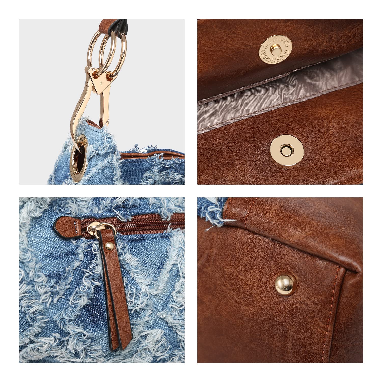 Dasein Hobo Purses for Women Soft PU Leather Handbags Slouchy Hobo Bags Shoulder Bag Top Handle Tote