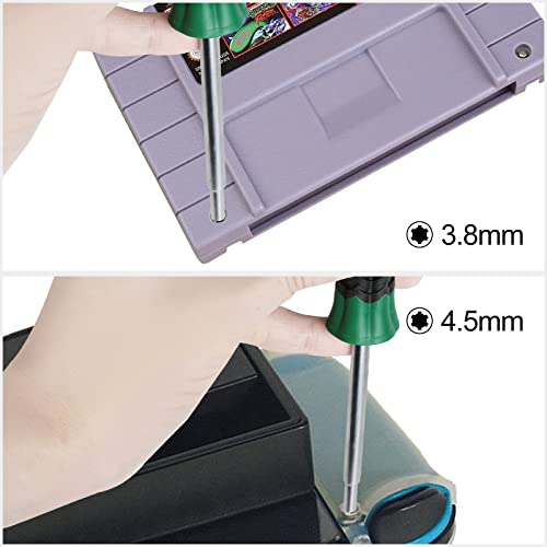Kaisi Gamebit Screwdriver Set 3.8mm and 4.5mm Security Screwdriver Bit for Opening Nintendo, Sega Consoles and Game Cartridges