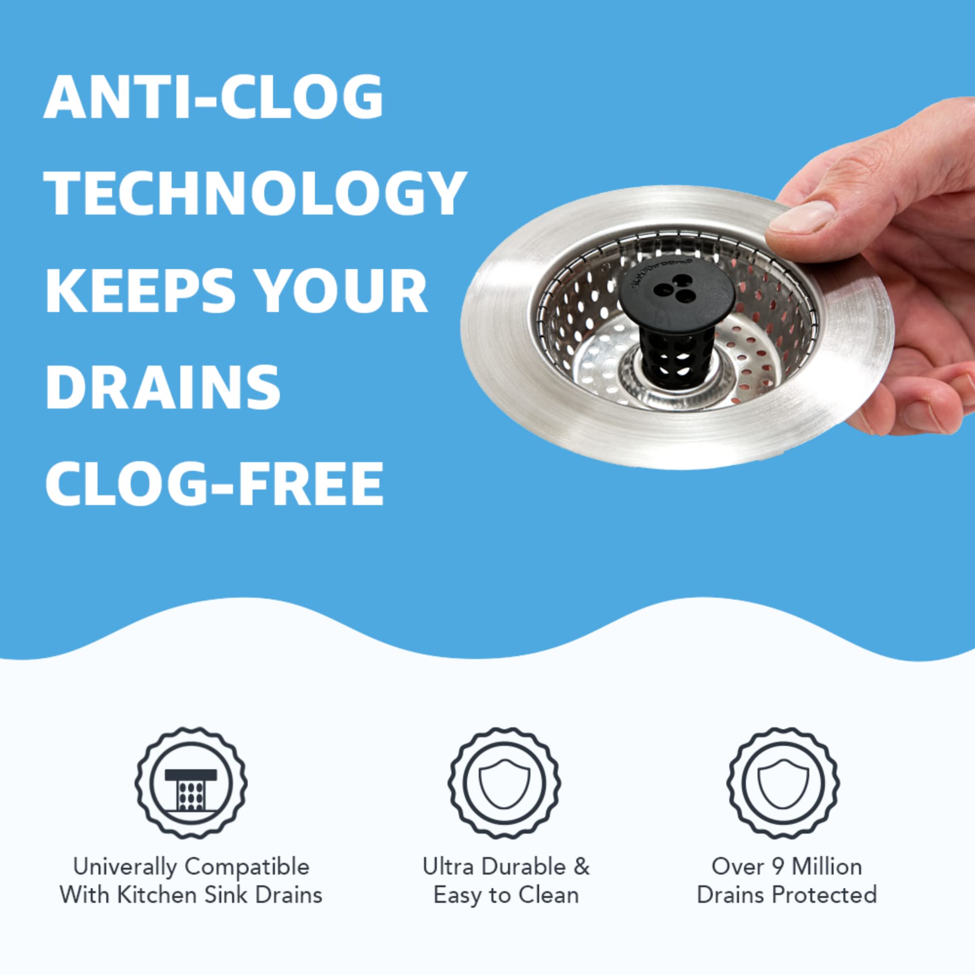 SinkShroom and Kitchen SinkShroom Bundle - Revolutionary Bathroom and Kitchen Sink Drain Protectors