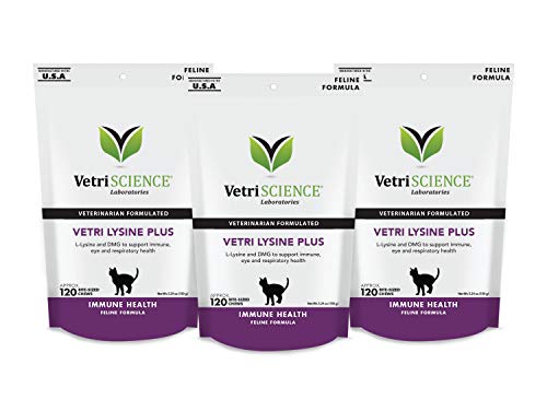 VETRISCIENCE Laboratories - Vetri Lysine Plus, 120 Bite Sized Chews, 3 Pack