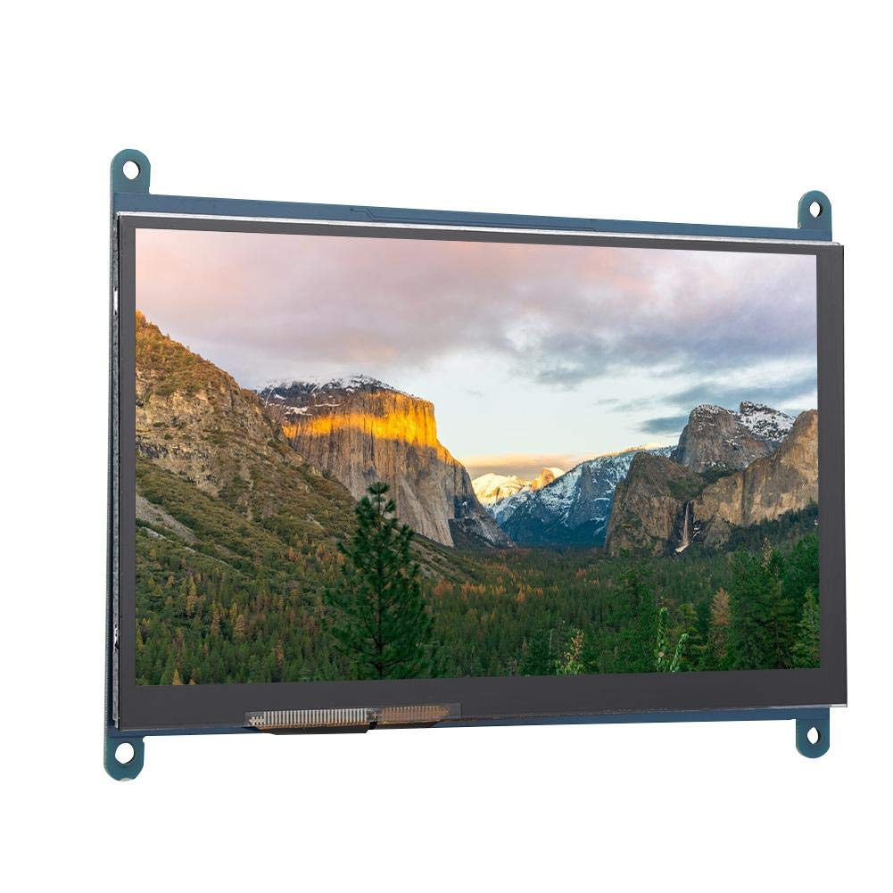 Display Screen, 7 Inch Small Portable LCD HDMI 1024x600 Ultra HD Display Screen Capacitive Touch Screen Support Backlight Control for Computer Monitor