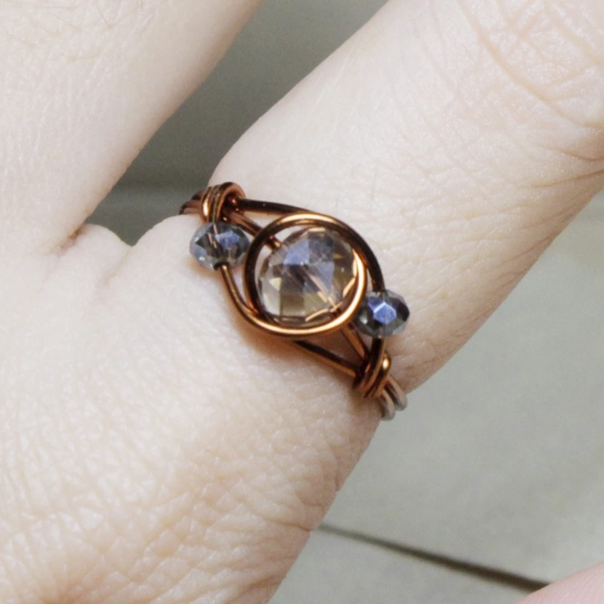 Copper Wire Rings Handmade Bronze Rings Mother's Day Gifts for Mother's Day. (8)