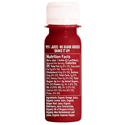 Vive Organic Wellness Rescue Shot, Ginger, Elderberry & Oil of Oregano, 2 Oz