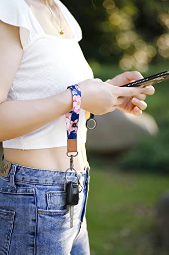 COOKOOKY Wrist Lanyards Key Chain Holder Premium Quality Wristlet Lanyard Keychain for Women