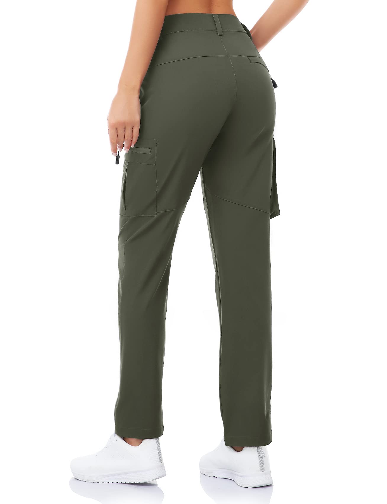 Davena Women's Cargo Hiking Pants with 5 Pockets Quick Dry Water Resistant Outdoor Athletic Pants for Traveling Camping Workout, Gray, XS