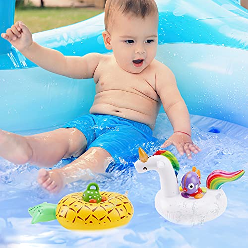 Pool Floaties for Girl Dolls,9 Pack Swimming Inflatable Drink Floats,Inflatable Cup Coasters with Air Pump for Summer Pool Party,Pool Party Ring Drink Holder for 11.42 inch Tall Dolls Pool Toys