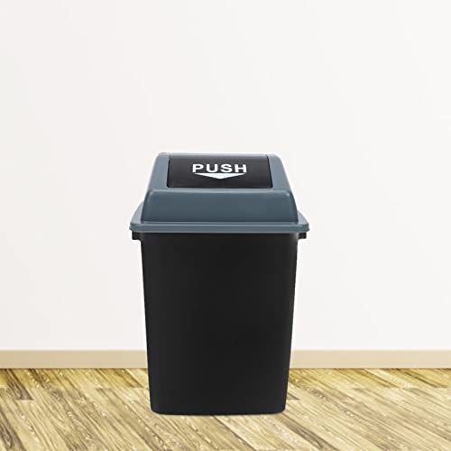 Zerodeko Trash Bin Heavy Duty Swing Set Trash Can Lid Garbage Can Lid Waste Container Lid Recycling Swing Lid Replacement for Home Outdoor Trash Can 20L Grey Garbage Pail Sink Accessories