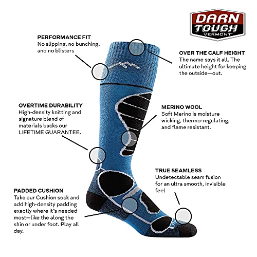 Darn Tough Vermont Function 5 Over the Calf Padded Cushion Socks Black LG (US 10-12)