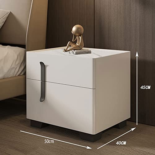 HIGOH Bedside Table Minimalist Bedside Table Simple Light Luxury Bedroom Side Cabinet Installation Slate
